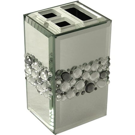 Elegant Home Fashions Bling Toothbrush Holder - Silver Mirror-Multi ...