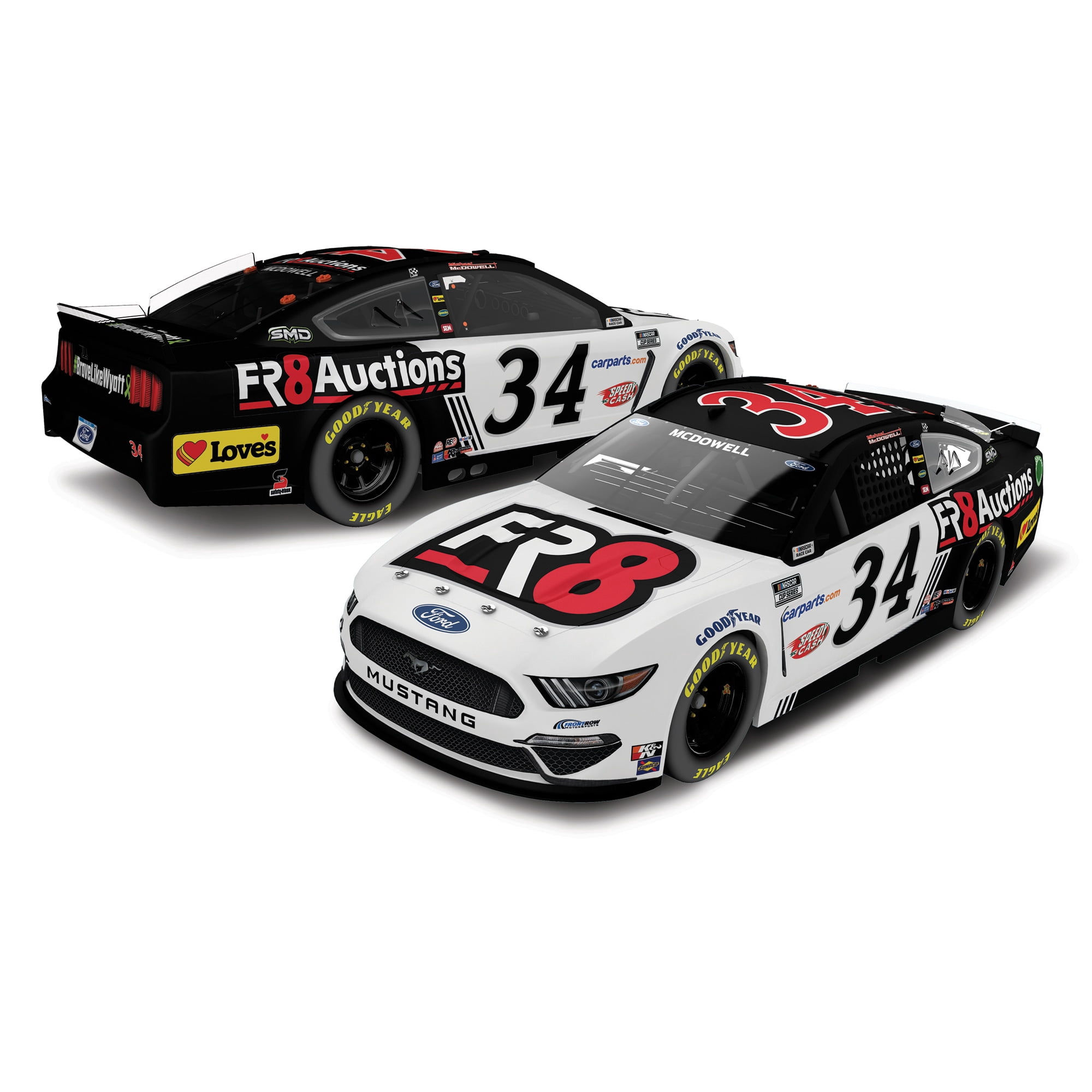 Action Racing Michael McDowell 2021 #34 FR8Auctions.com 1:64 Regular Paint Die-Cast Ford Mustang ...