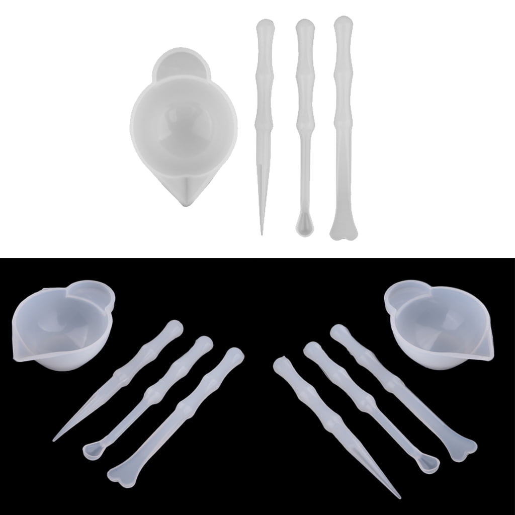 12 Pieces Cup Dispenser with Liquid Resin Crystal Stirrering Tools ...