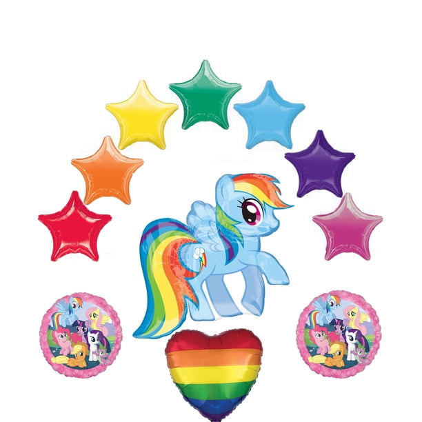 MY LITTLE PONY & Rainbow DASH Stars 11 Birthday Party Decoration Mylar ...