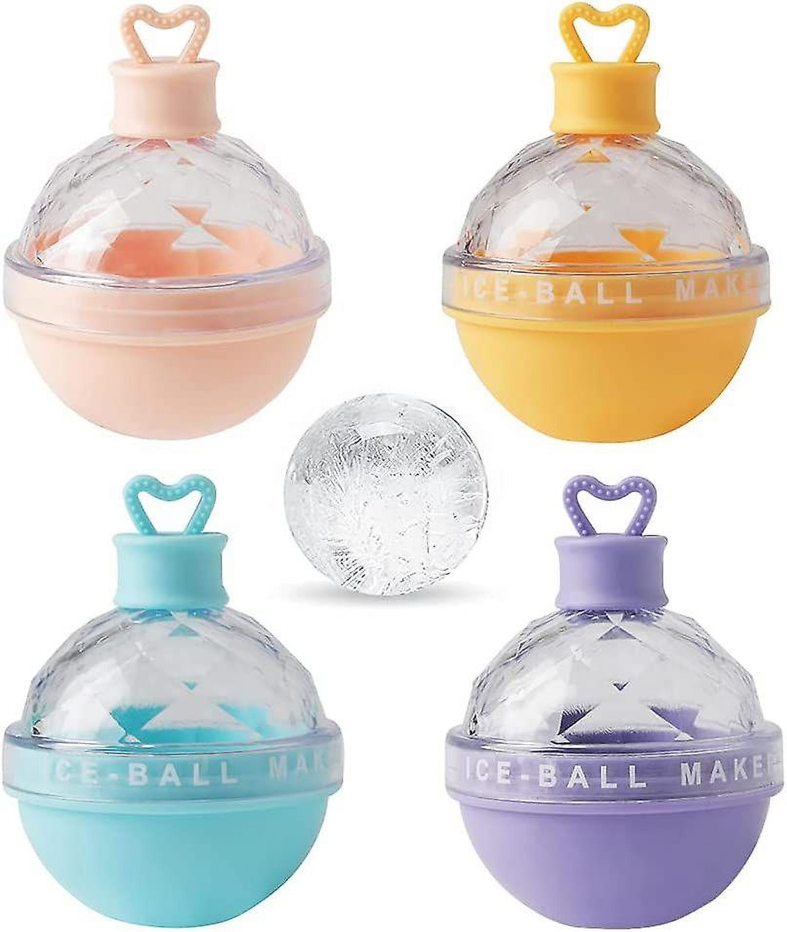 Set Of 4 Large Spherical Ice Cube Trays, Round Ice Cube Moulds, Ice ...