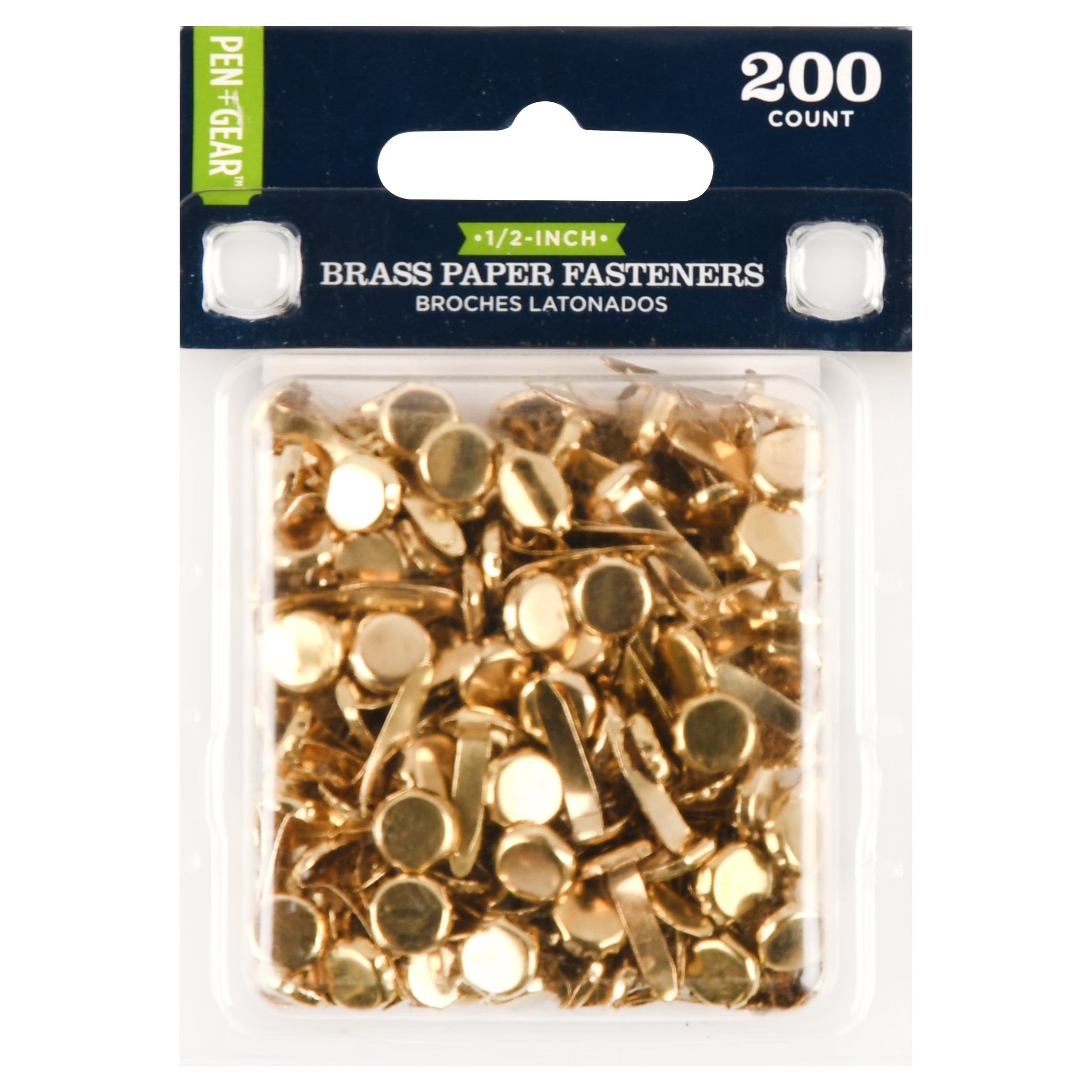 Pen + Gear Brass Paper Fasteners, 0.5", 200 ct - Walmart.com