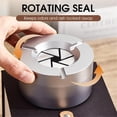 360° Stainless Steel Twist Lock Ashtray with Lid, Windproof Car Ashtray ...