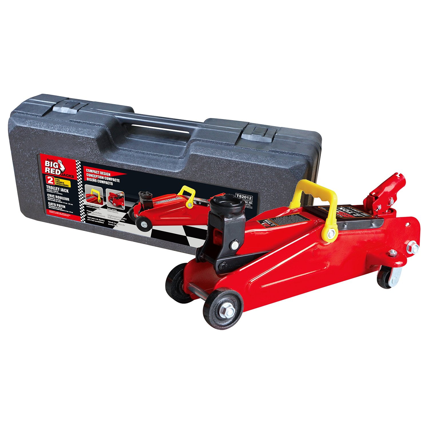 Torin Jacks Big Red T82012 2 Ton Hydraulic Trolley Jack with Plastic ...