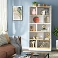 Tribesigns Wooden Cubic Bookcase, 72-inch 6-Tier Shelf, Cube Organizer ...