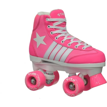 Chicago Skates Girls' Quad Roller Skates White/Pink/Teal Sidewalk ...