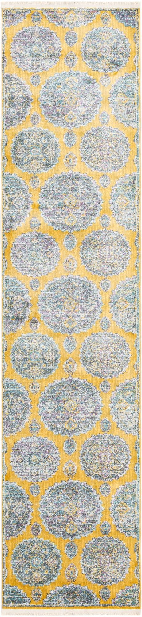 Rugs.com Paragon Collection Rug – 12 Ft Runner Yellow Medium-Pile Rug ...