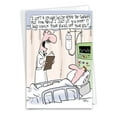NobleWorks Funny Get Well Greeting Card w/ 5x7 Envelope (1 Card), For ...