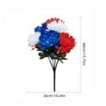 Artificial Red White and Blue Floral Stems Faux Flower Branch for ...