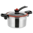 Miumaeov 1.8L Micro Pressure Cooker Non-Stick Pot Stainless Steel Round ...