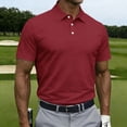 Mens Golf Polo Shirts Short Sleeve Casual Banded Bottom Stretch Classic ...
