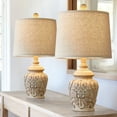 Oneach Rustic Retro Table Lamp Set of 2 for Bedroom Living Room 18.75 ...
