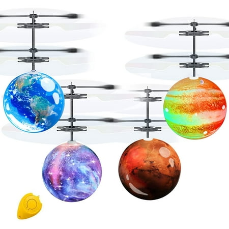 HTAIGUO 4 Pack Flying Ball Toys, RC Toy for Kids Holiday Party Supplies ...