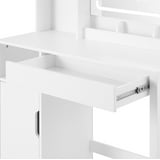 Mainstays Get Ready with Me GRWM Vanity Table with Lighted Mirror and ...