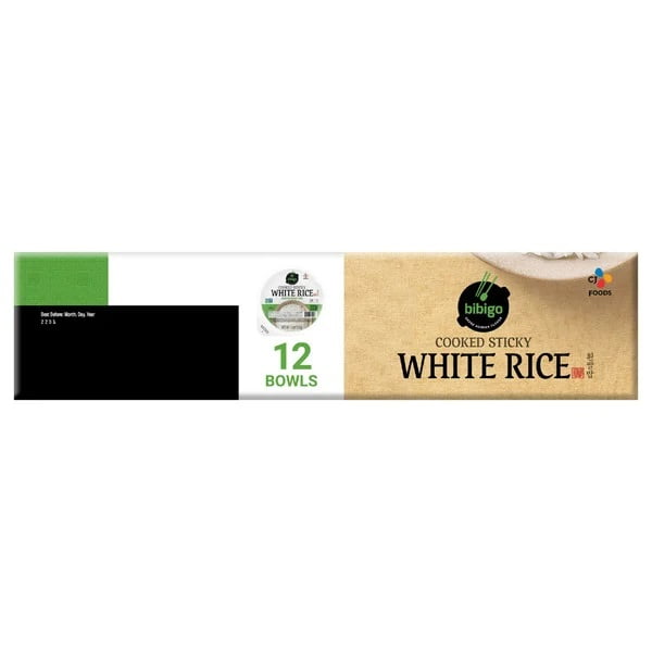 Bibigo Cooked Sticky White Rice Bowls, 7.4 Ounce (12 Count) - Walmart.com