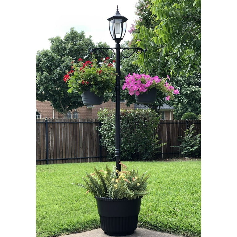 Planter With Solar Light Post