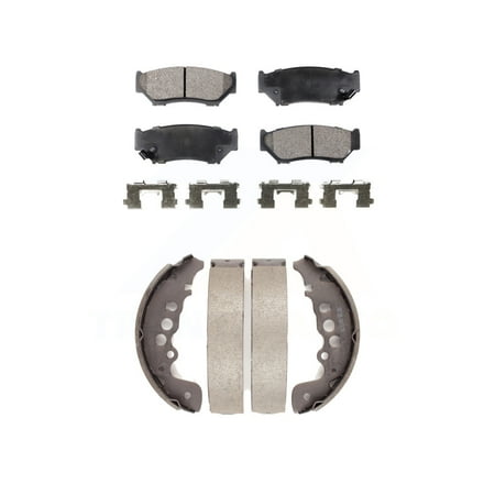 Transit Auto - Front Rear Ceramic Brake Pads And Drum Shoes Kit For ...