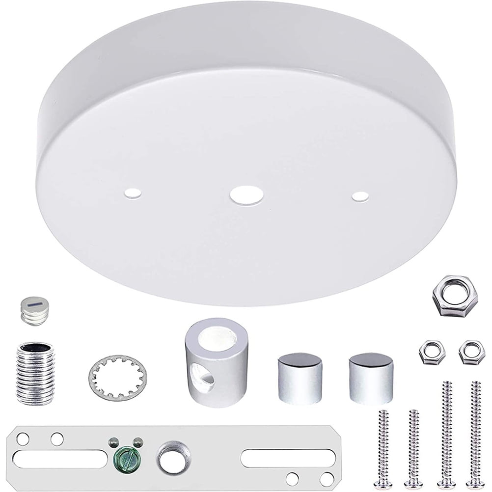 Winskyall Easy Installation Metal Canopy Kit For Ceiling Light 1 Set 5.1x5.1x1in 13.00x13.00x2.50cm