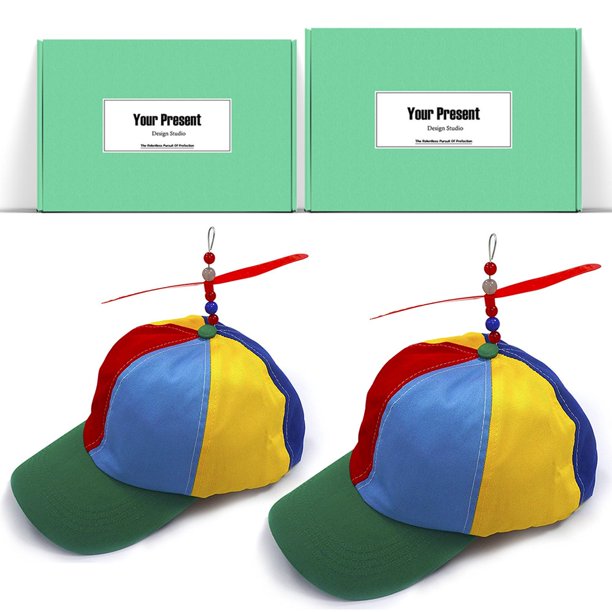Dreamtale Rainbow Color Propeller Hat- Baseball Cap Green Brim Wide ...