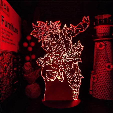 3d Illusion Anime Light Super Goku Version Figure Anime Goku, 7 Colors ...