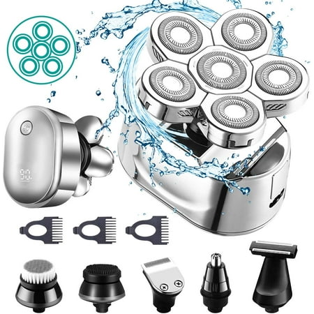 6 Blade Heads Electric Shavers Head Shaver for Men Head Razor 6 in 1 ...