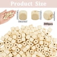 300Pcs UnDyed Natural Wood Beads Cube Lead Free BurlyWood 10x10x10mm ...