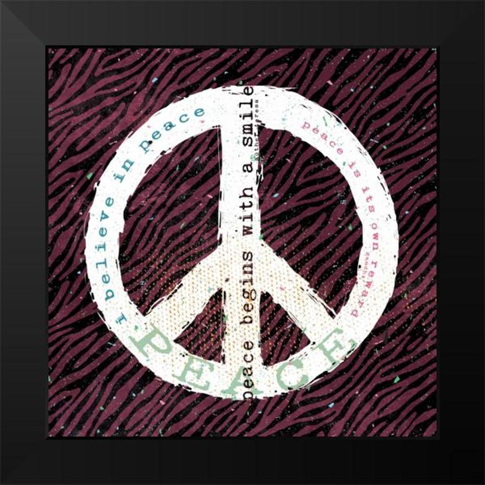 Pink Zebra Peace Sign