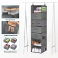 7-Shelf Hanging Organizer with 5 Drawers, Hanging Shelves Storage and 8 ...
