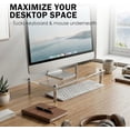 2 Pack Clear Acrylic Riser, Display Stand, Large Transparent Monitor ...