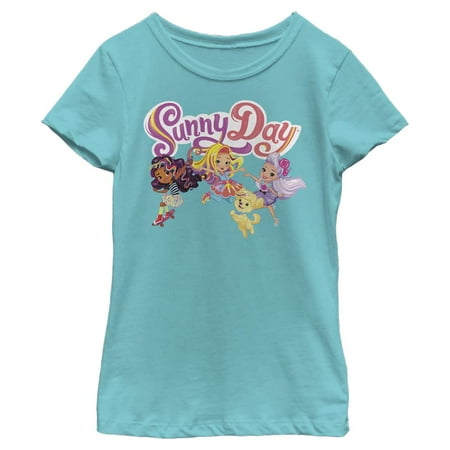 Nickelodeon Sunny Day Friends Group Girls Short Sleeve Tee Shirt ...