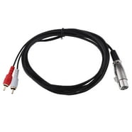 3' 2 Male to 2 Male RCA Audio Stereo Composite Cable Universal Wire ...