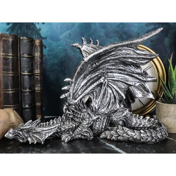 Silent Killer Gothic Prowling Dragon With Open Wings Shelf Sitter ...