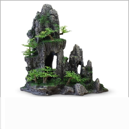 Roche de Mousse Fontaine à Sable avec 1 Voie Décoration d'Aquarium ...