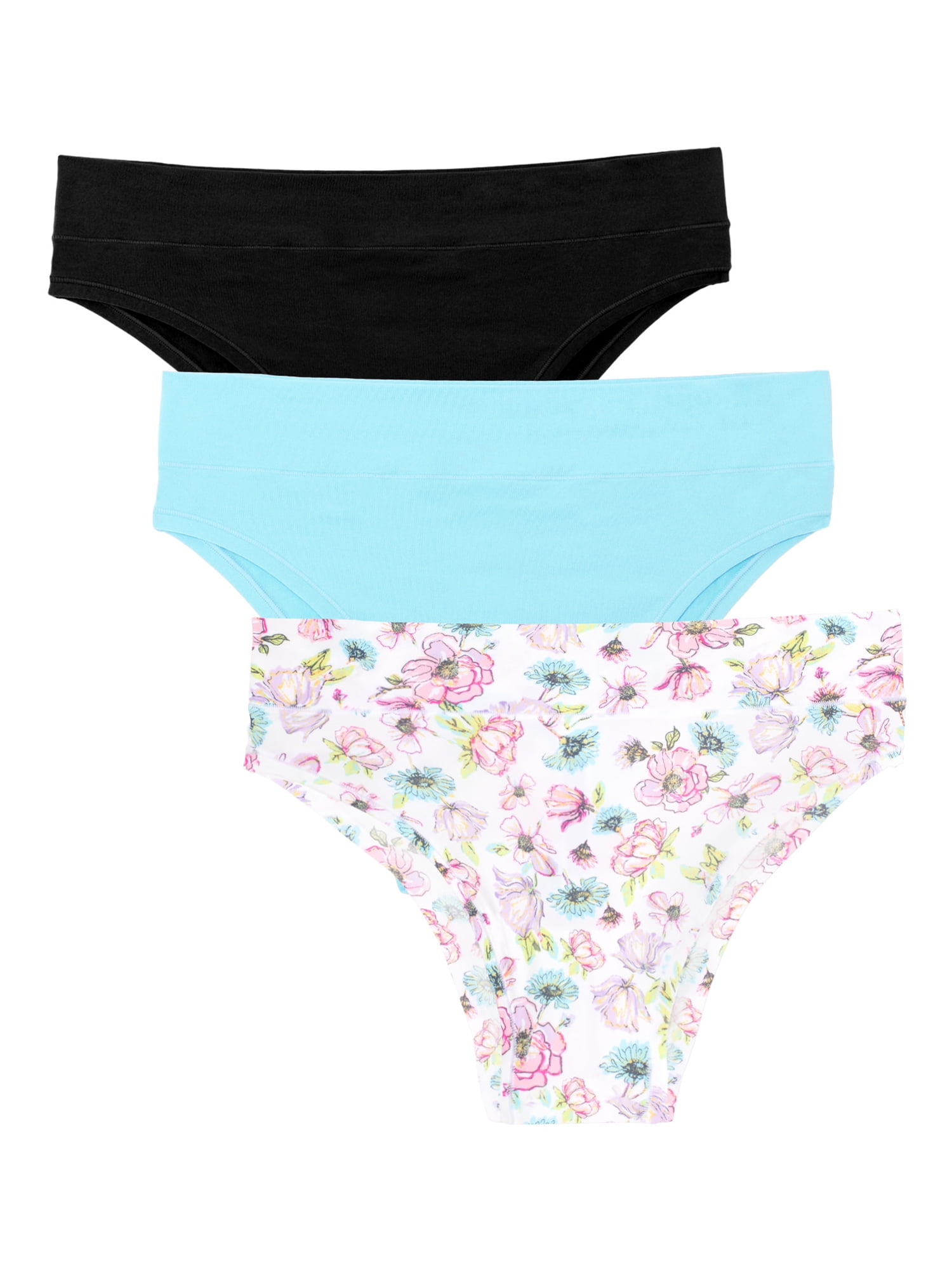 Secret Treasures Women’s Favorite Super-Stretch Cheeky Panty, 3-Pack ...