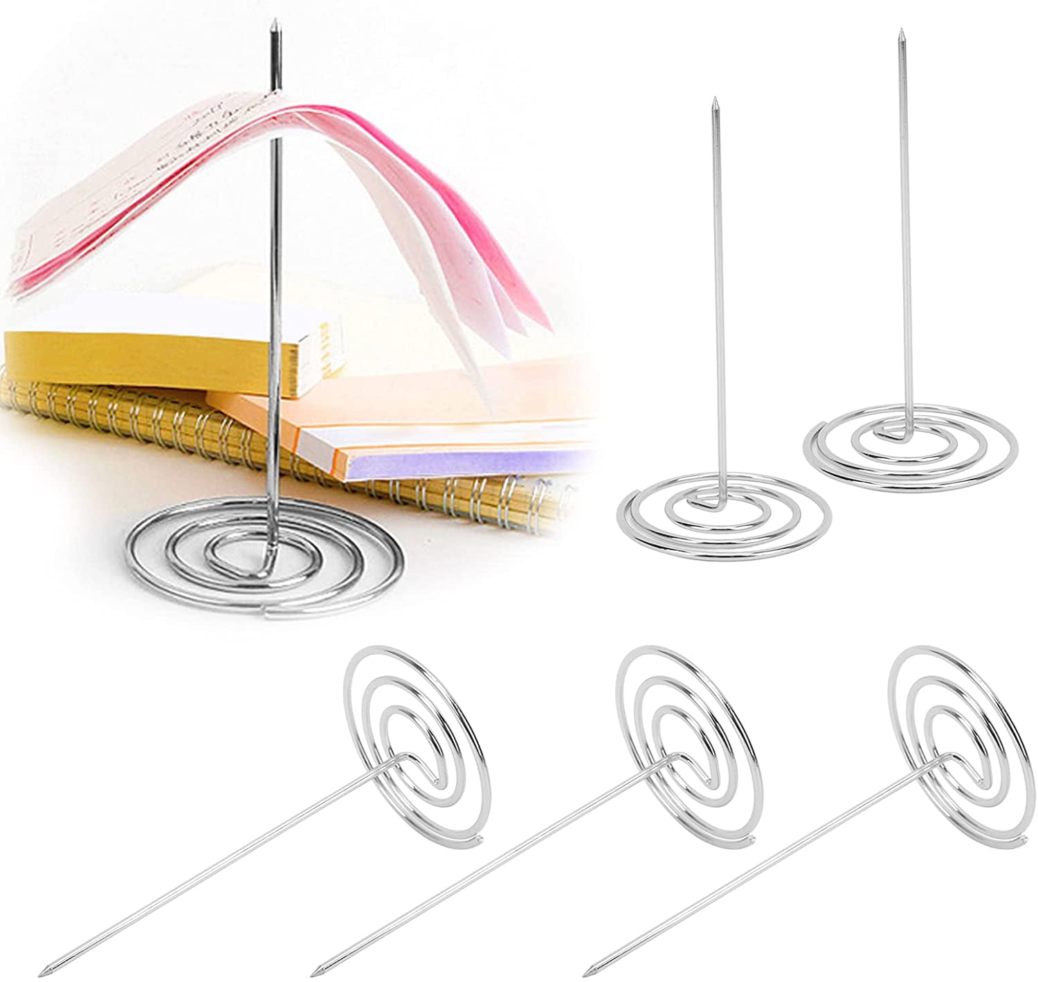 5Pcs Receipt Holder Memo Holder Receipt Note Spike Metal Bill Holder ...