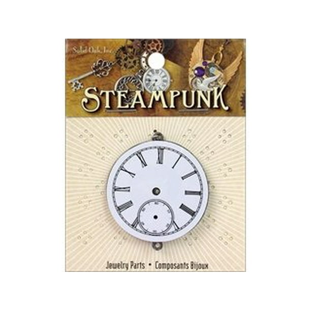 Darice Steampunk Solid Oak Pendant Watch Movement Silver - Walmart.com