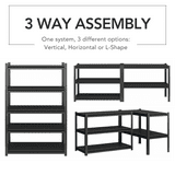 Rack-Tite 5-Shelf Toolless Steel Frame Garage Storage Shelving Unit ...