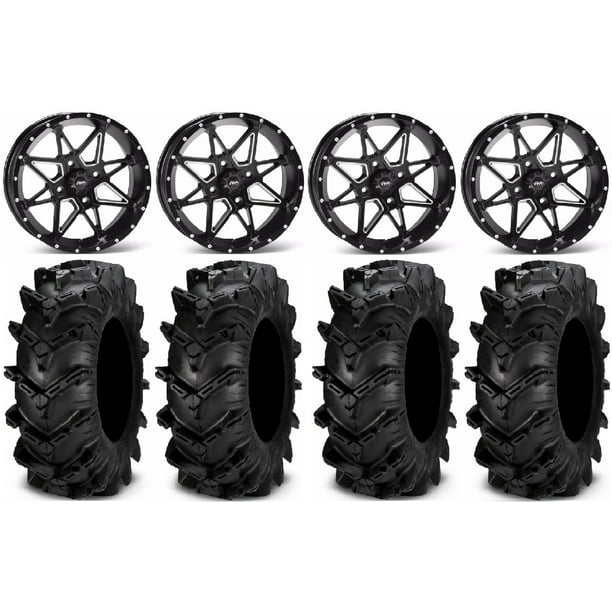 ITP Tornado 15" Wheels Black 32" Cryptid Tires Can-Am Commander ...