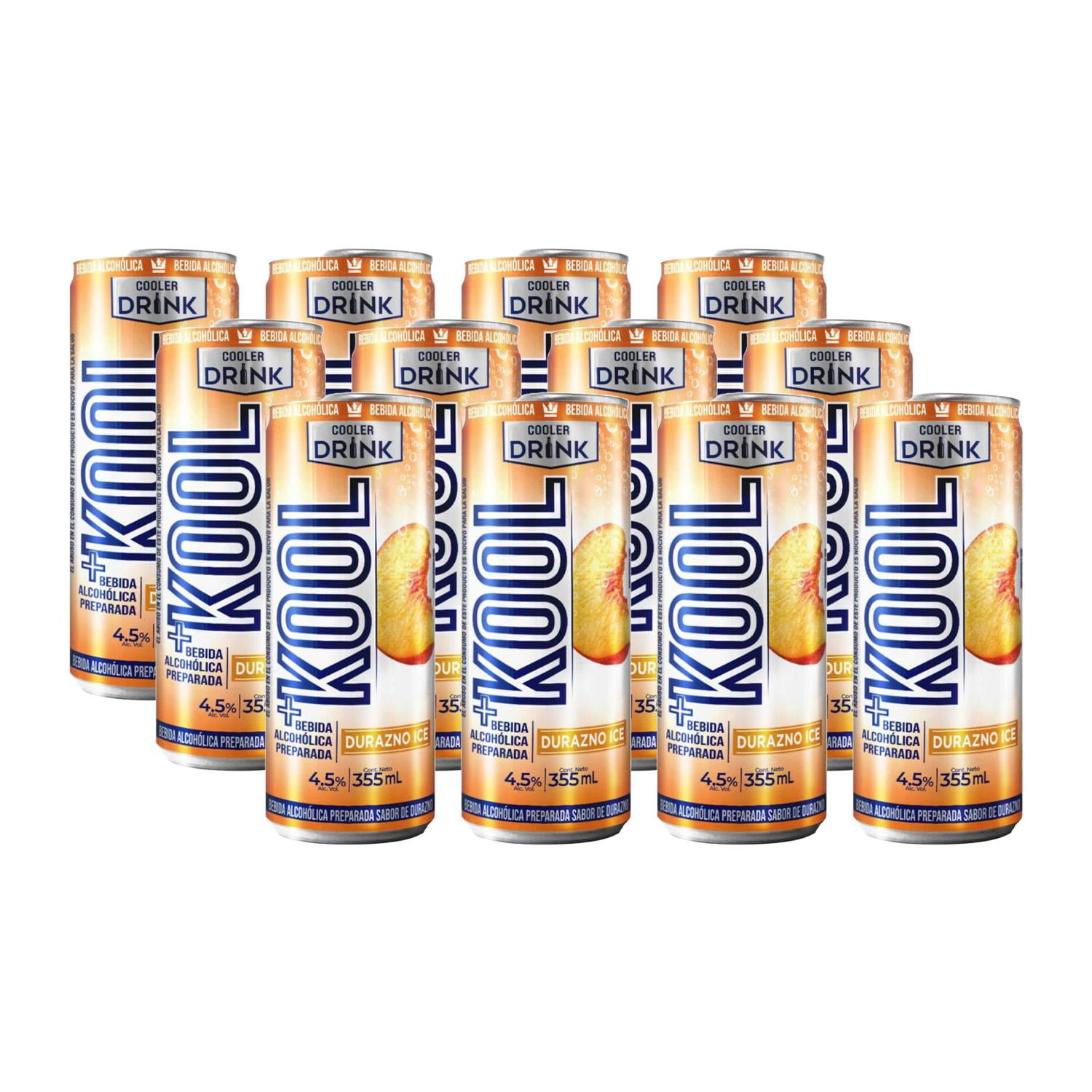 Pack de 12 Bebida Preparada Kool Durazno Ice 355 ml | Bodega Aurrera en línea