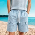 Boy Shorts Kids Elastic Waist Cotton Linen 5-Point Shorts with Pockets ...