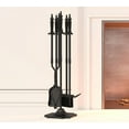 5-Piece Fireplace Tools Set 32.5In Cast Iron Indoor & Outdoor Fireside ...