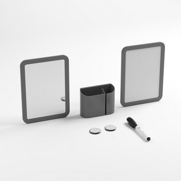 U Brands Plastic Locker Kit with Accessories, Gray, 6 Piece Set, 4142U ...