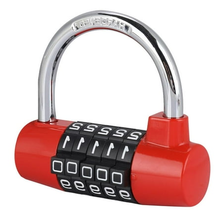 Greensen 5 Digit Code Lock Padlock U-shaped Suitcase Door Combination ...