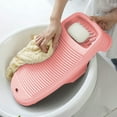 Kafsov Pink Plastic Portable Washing Machine with Stand and Soap Rack ...