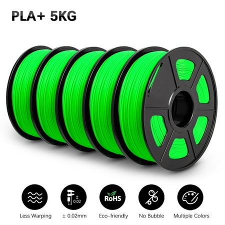 SUNLU 5KG PLA Plus/Clear/AntiString PLA Filament 1.75mm 1kg Spool (2 ...