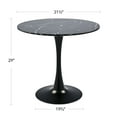 32 Inch Round Kitchen & Dining Room Table w Marble Desktop Tulip ...