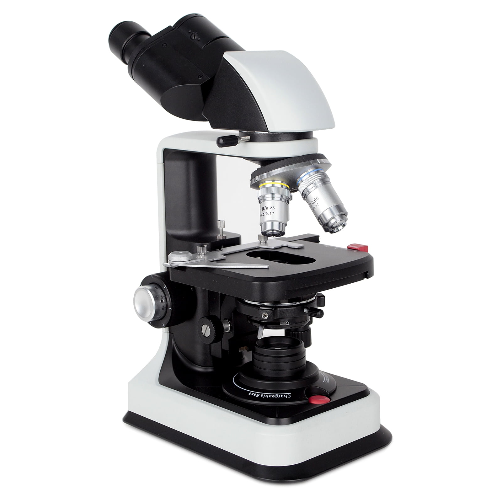 Dynambyte Compound Binocular Microscope WF10x and WF25x Eyepieces 40X ...