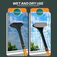 2 in 1 Double Sided Window Cleaner with Detachable Handle, 18.11in Long ...