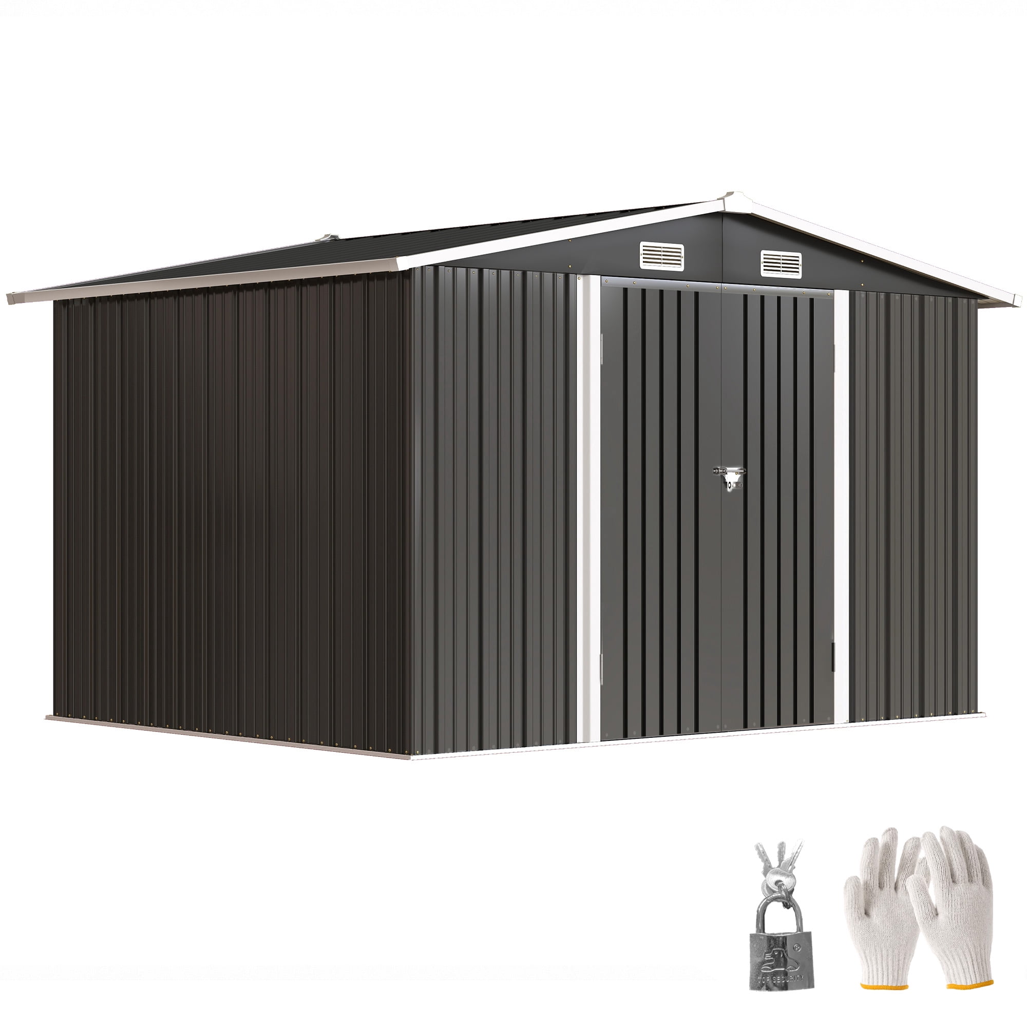 Click here for Outsunny 10 X 8 Metal Shed  Heavy Duty Outdoor Sto... prices