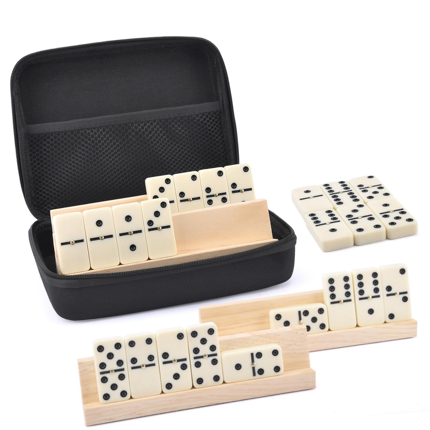 Juego de dominó Double Six, 28 fichas de dominó con caja portátil ...